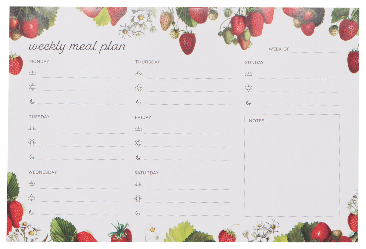 Vintage Strawberry - Meal Planner – Pieces On Main